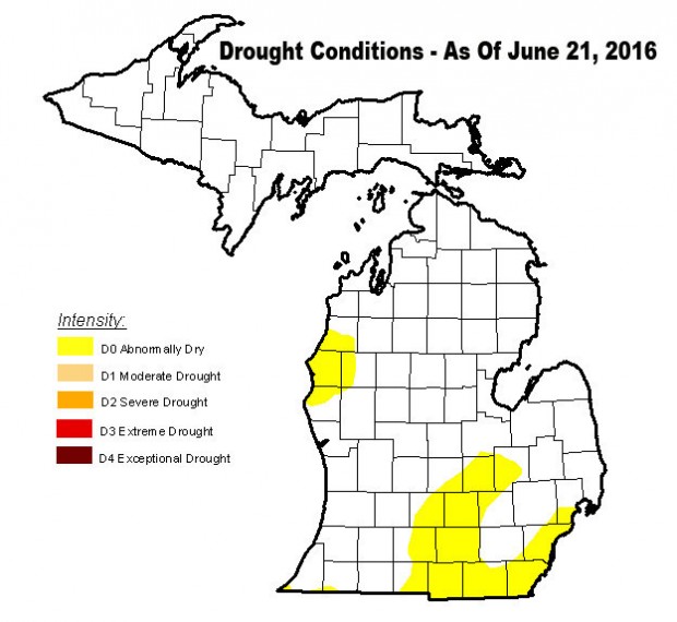 Lower Michigan in 'abnormally dry' status - Fruit Growers News